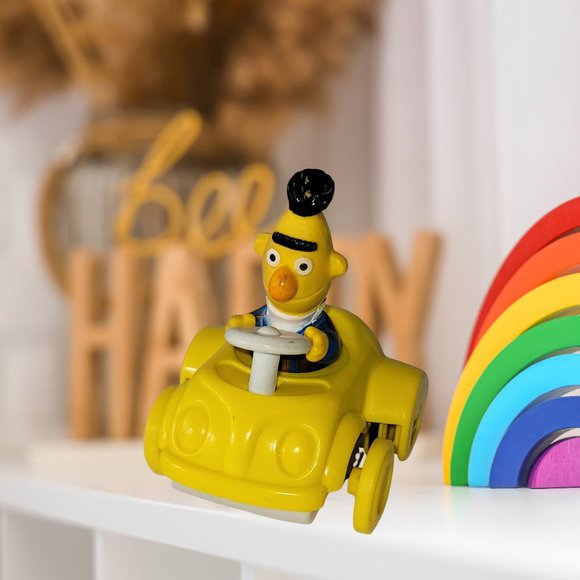 Toys | Sesame Street Bert In Yellow Car Figurine | Poshmark